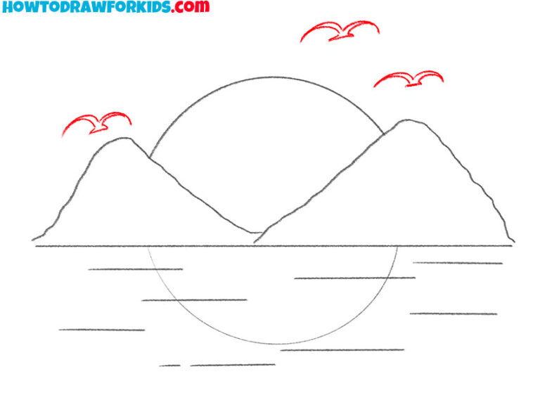 How to Draw a Sunset - Easy Drawing Tutorial For Kids