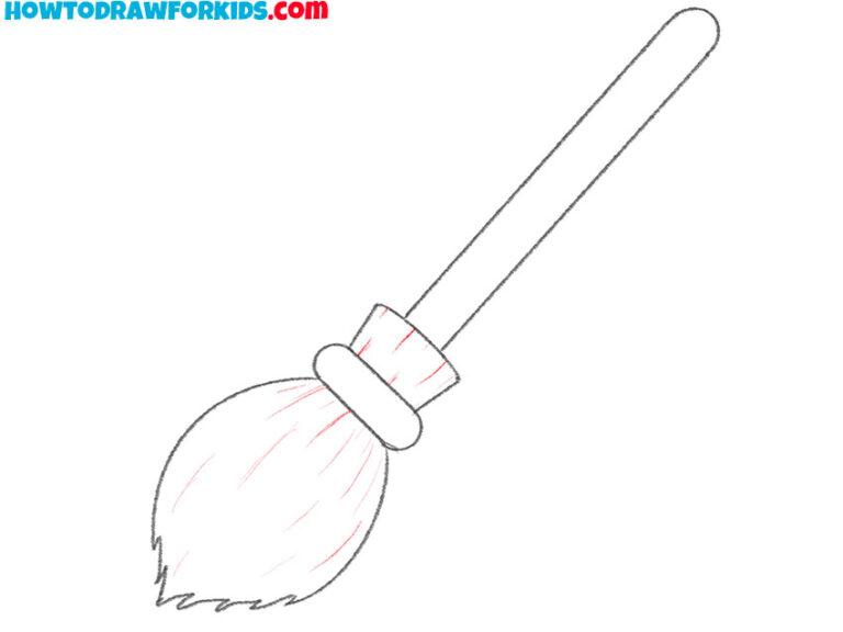 How to Draw a Witch's Broom - Easy Drawing Tutorial For Kids