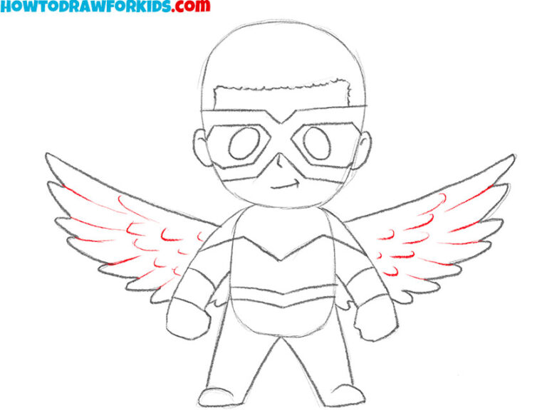 How to Draw Falcon - Easy Drawing Tutorial For Kids