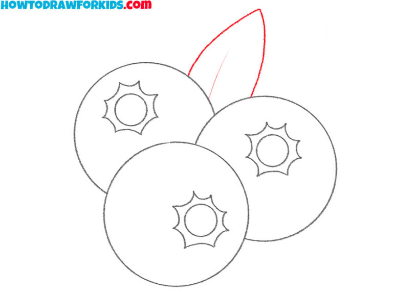 How to Draw a Blueberry - Easy Drawing Tutorial For Kids