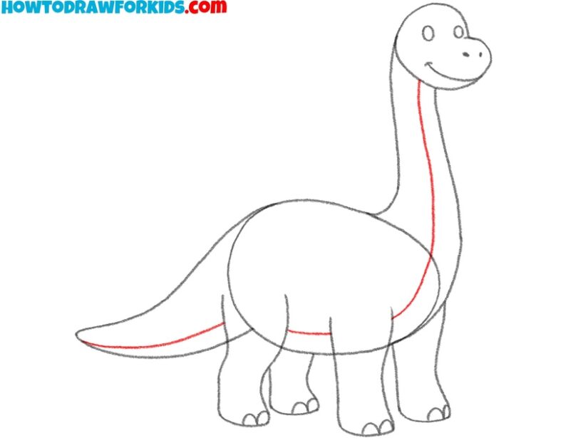 How to Draw a Brachiosaurus - Easy Drawing Tutorial For Kids