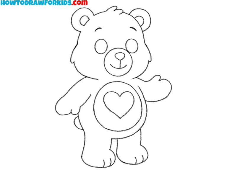 How to Draw a Care Bear - Easy Drawing Tutorial For Kids