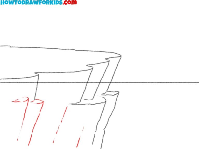 How to Draw a Cliff - Easy Drawing Tutorial For Kids