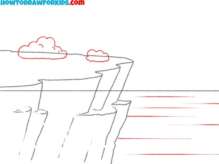 How to Draw a Cliff - Easy Drawing Tutorial For Kids
