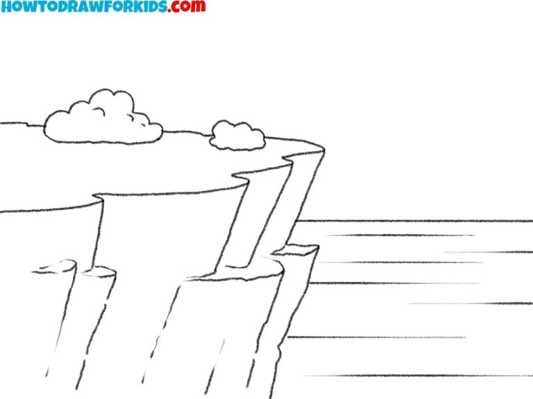 How to Draw a Cliff - Easy Drawing Tutorial For Kids