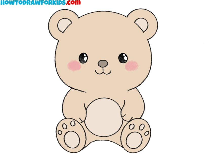 How to Draw a Cute Bear - Easy Drawing Tutorial For Kids