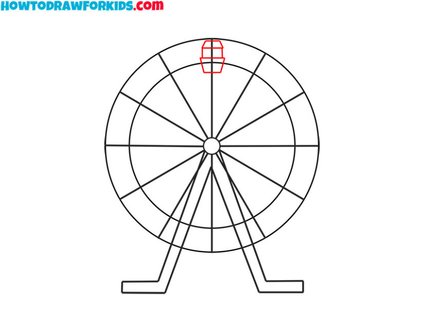How to Draw a Ferris Wheel - Easy Drawing Tutorial For Kids