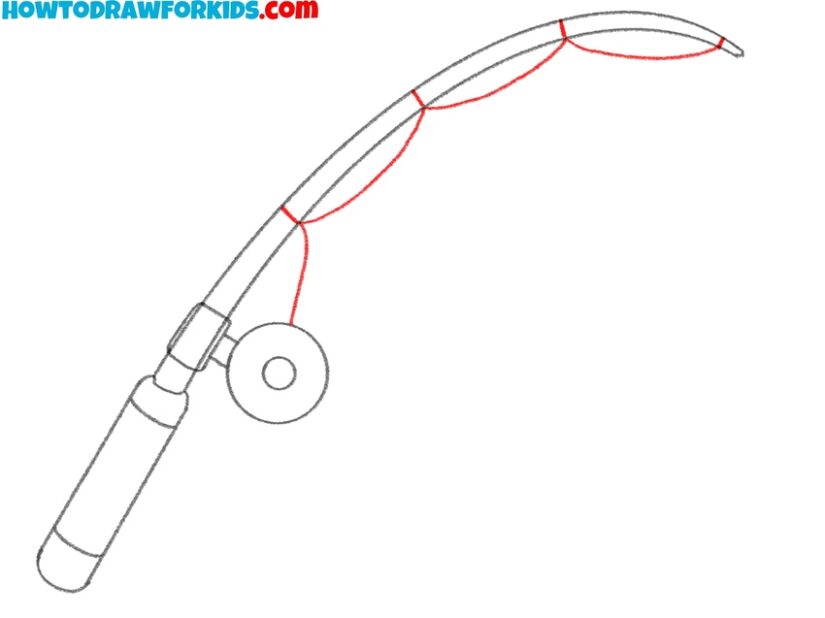 How to Draw a Fishing Pole - Easy Drawing Tutorial For Kids