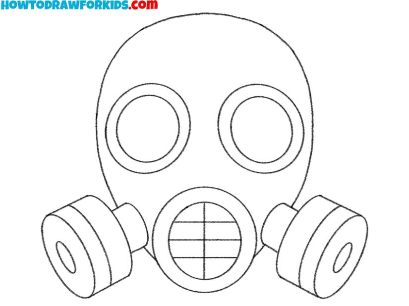 How to Draw a Gas Mask - Easy Drawing Tutorial For Kids