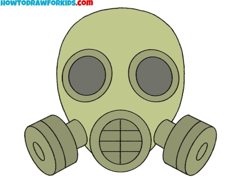 How to Draw a Gas Mask - Easy Drawing Tutorial For Kids