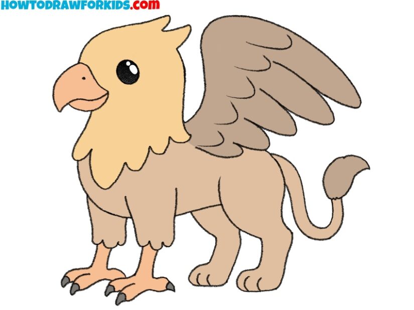 How to Draw a Griffin - Easy Drawing Tutorial For Kids