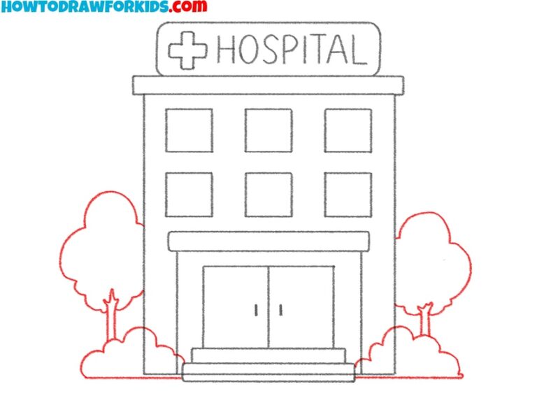 How to Draw a Hospital - Easy Drawing Tutorial For Kids