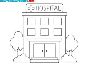 How to Draw a Hospital - Easy Drawing Tutorial For Kids