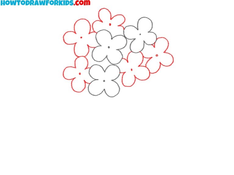 How to Draw a Hydrangea - Easy Drawing Tutorial For Kids