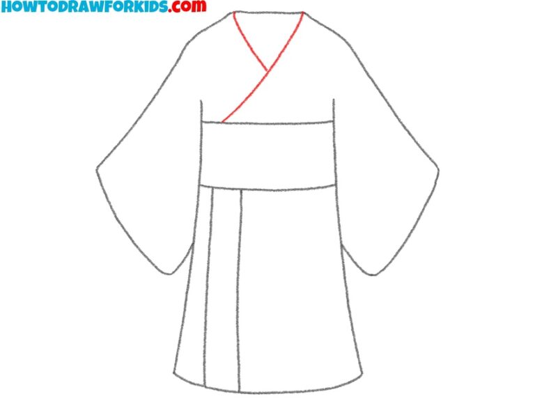 How to Draw a Kimono - Easy Drawing Tutorial For Kids