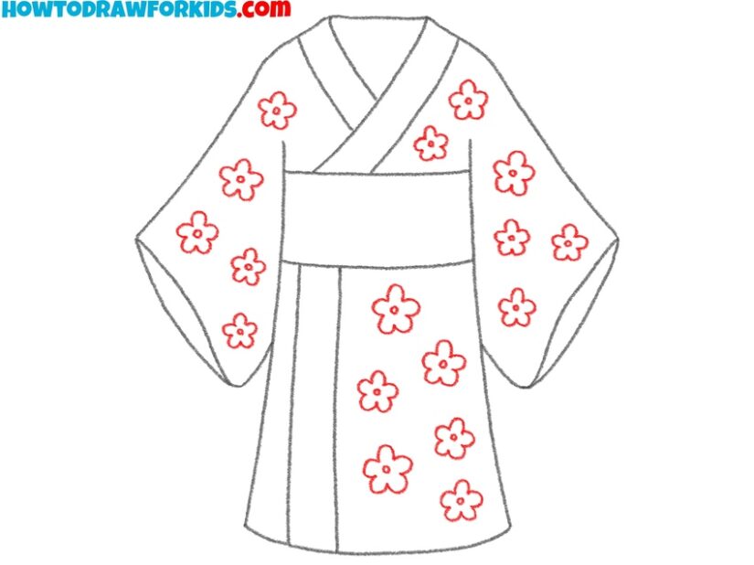 How to Draw a Kimono - Easy Drawing Tutorial For Kids