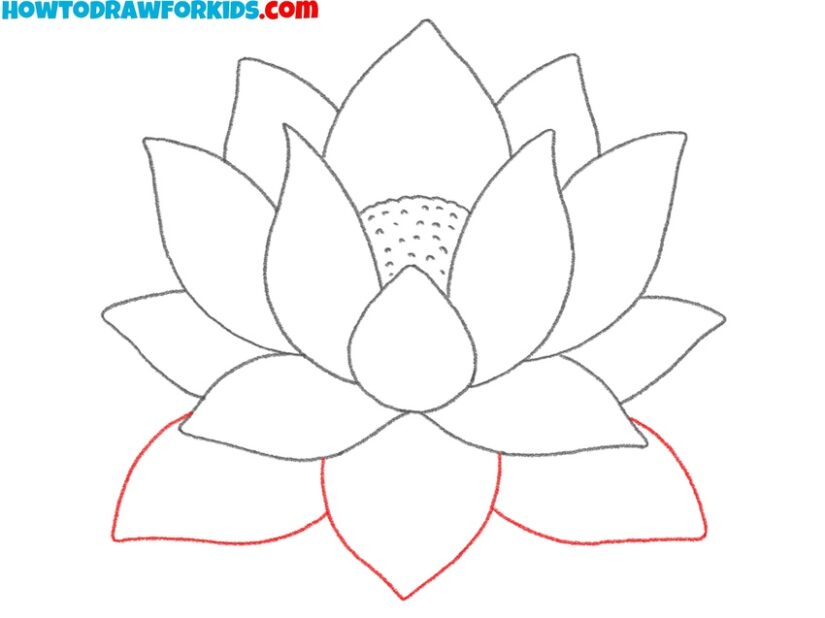 How to Draw a Lotus - Easy Drawing Tutorial For Kids