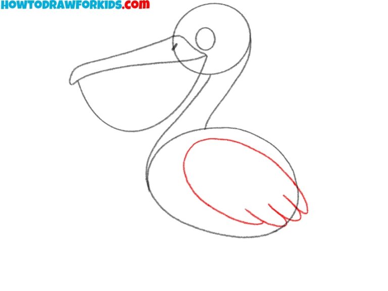 How to Draw a Pelican - Easy Drawing Tutorial For Kids