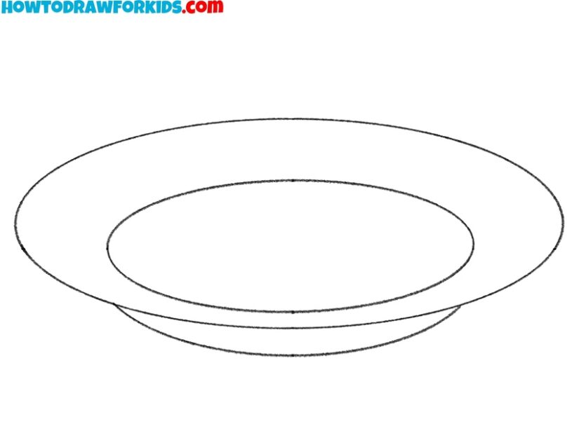 How to Draw a Plate - Easy Drawing Tutorial For Kids