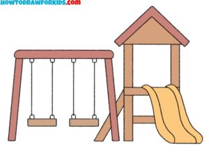 How to Draw a Playground - Easy Drawing Tutorial For Kids