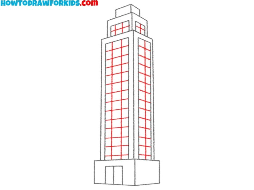How to Draw a Skyscraper - Easy Drawing Tutorial For Kids