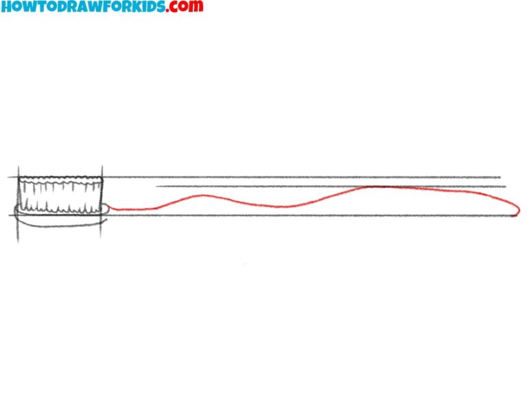 How to Draw a Toothbrush - Easy Drawing Tutorial For Kids
