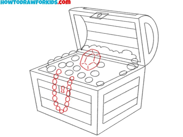 How to Draw a Treasure Chest - Easy Drawing Tutorial For Kids