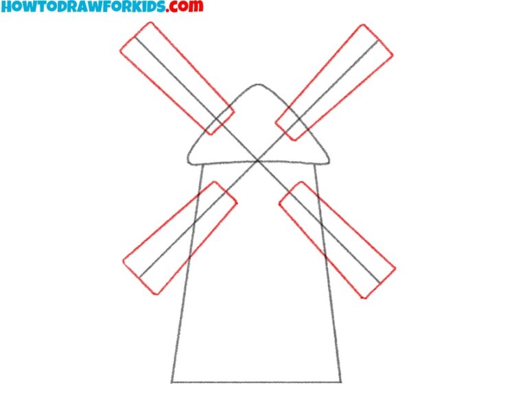 How to Draw a Windmill - Easy Drawing Tutorial For Kids