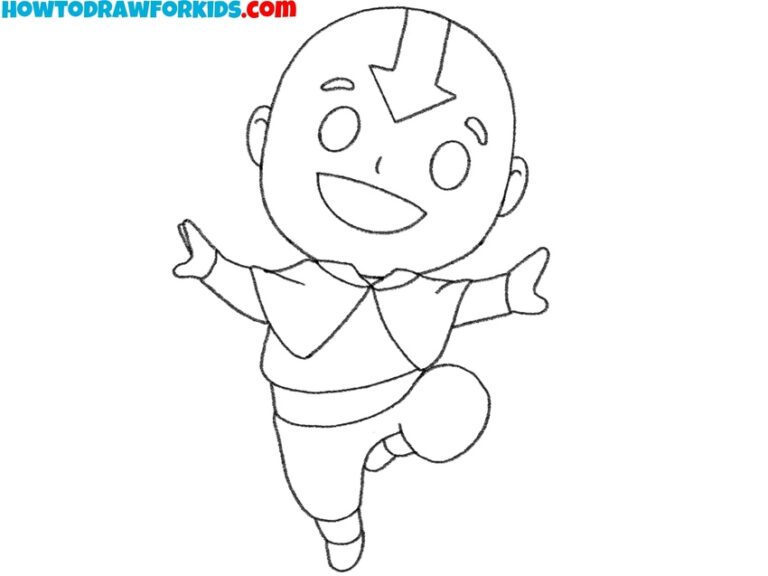How to Draw Aang - Easy Drawing Tutorial For Kids