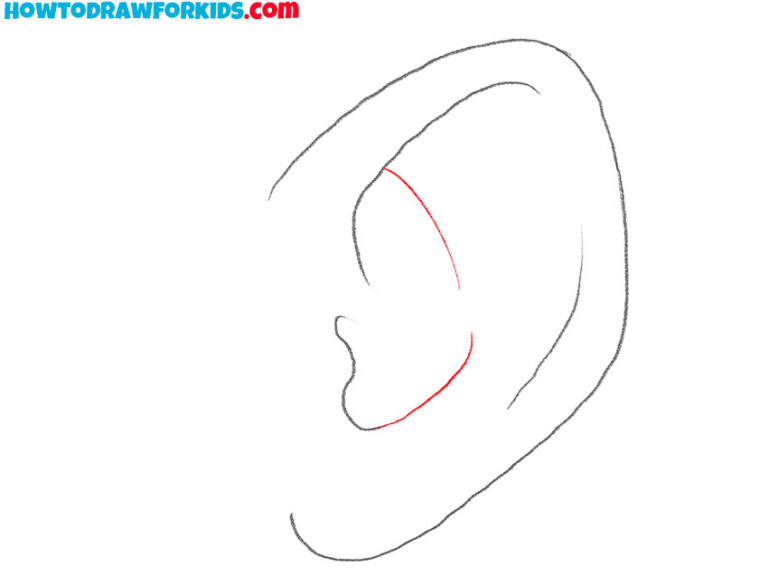 How to Draw an Anime Ear - Easy Drawing Tutorial For Kids