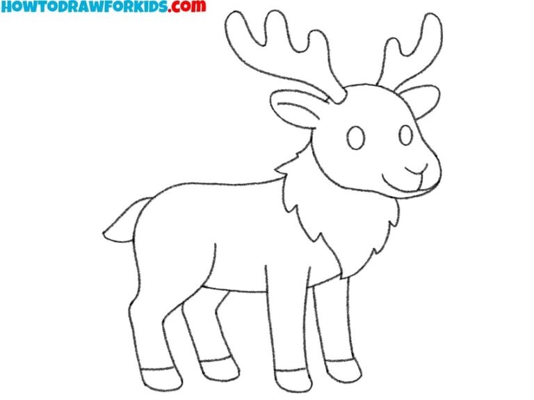 How to Draw an Elk - Easy Drawing Tutorial For Kids