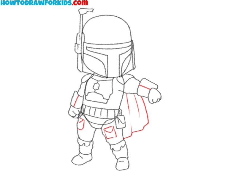 How to Draw Boba Fett - Easy Drawing Tutorial For Kids