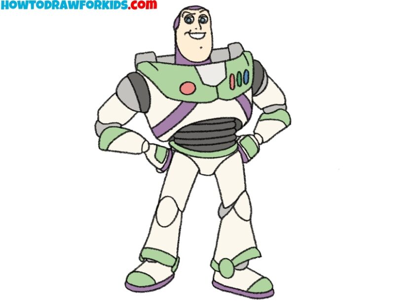How to Draw Buzz Lightyear - Easy Drawing Tutorial For Kids