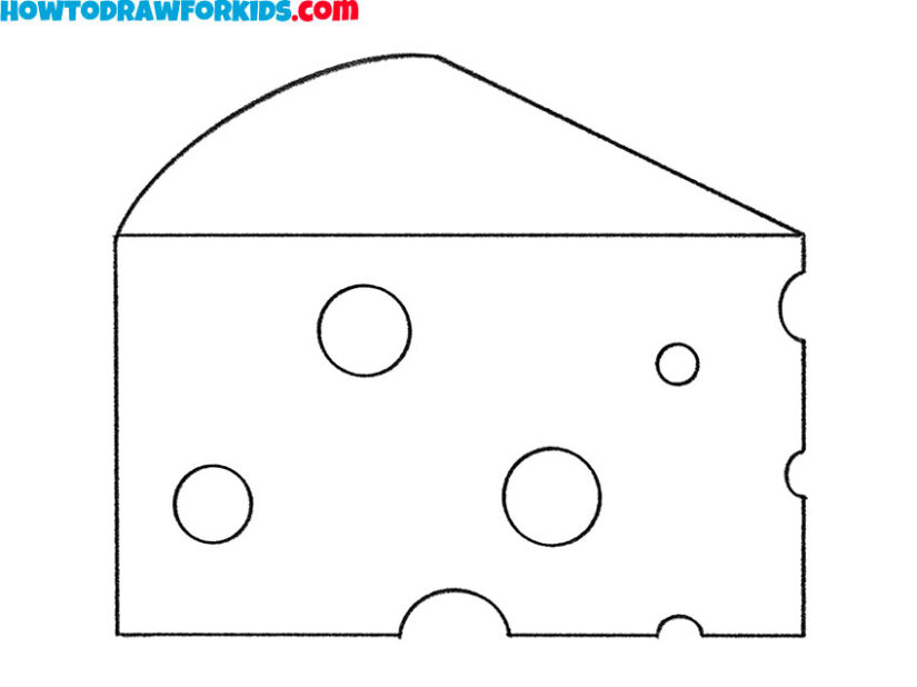 How to Draw Cheese - Easy Drawing Tutorial For Kids