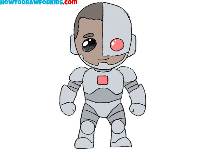 How to Draw Cyborg - Easy Drawing Tutorial For Kids