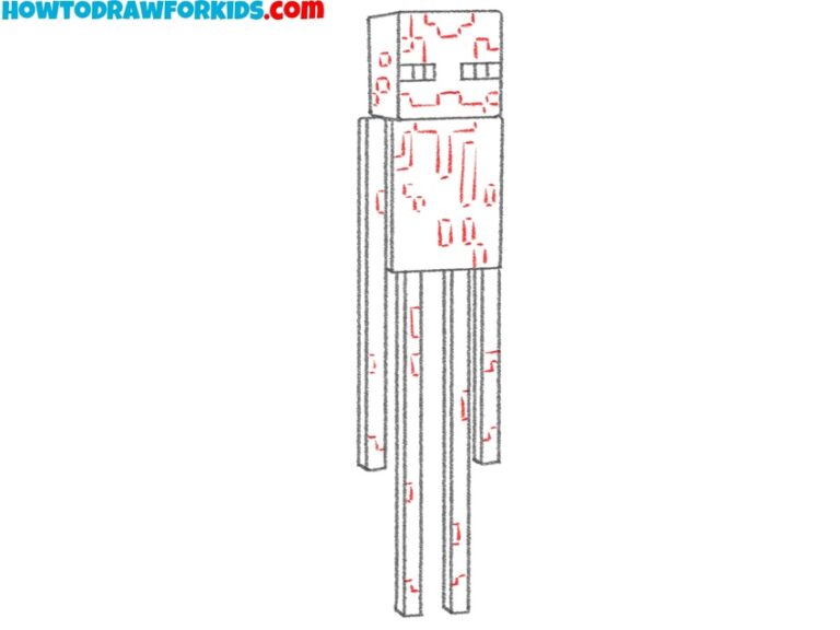 How to Draw Enderman - Easy Drawing Tutorial For Kids