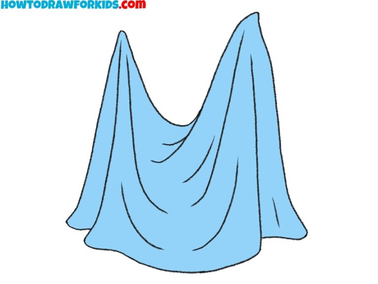 How to Draw Fabric - Easy Drawing Tutorial For Kids