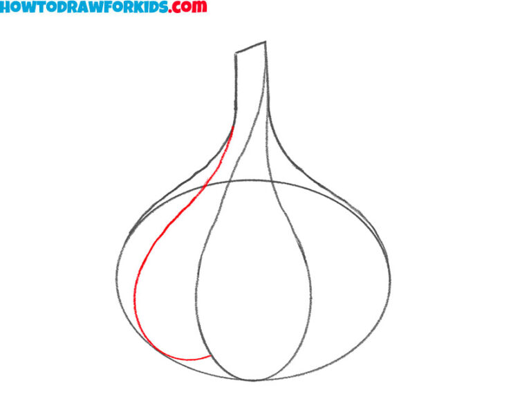 How to Draw Garlic - Easy Drawing Tutorial For Kids
