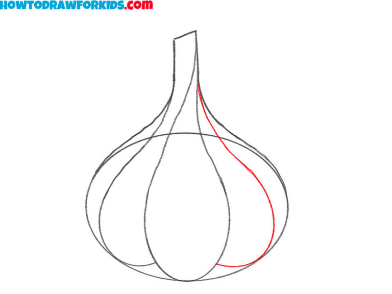 How to Draw Garlic - Easy Drawing Tutorial For Kids