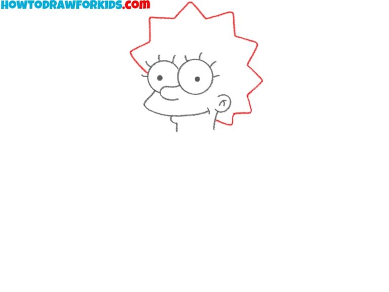 How to Draw Lisa Simpson - Easy Drawing Tutorial For Kids