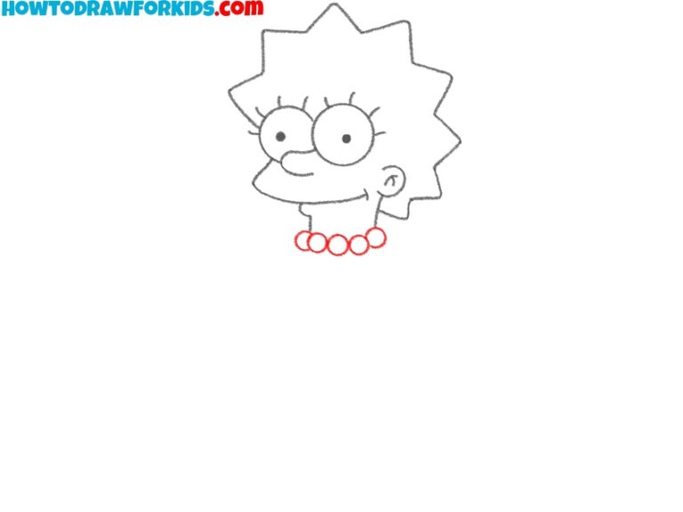 How to Draw Lisa Simpson - Easy Drawing Tutorial For Kids