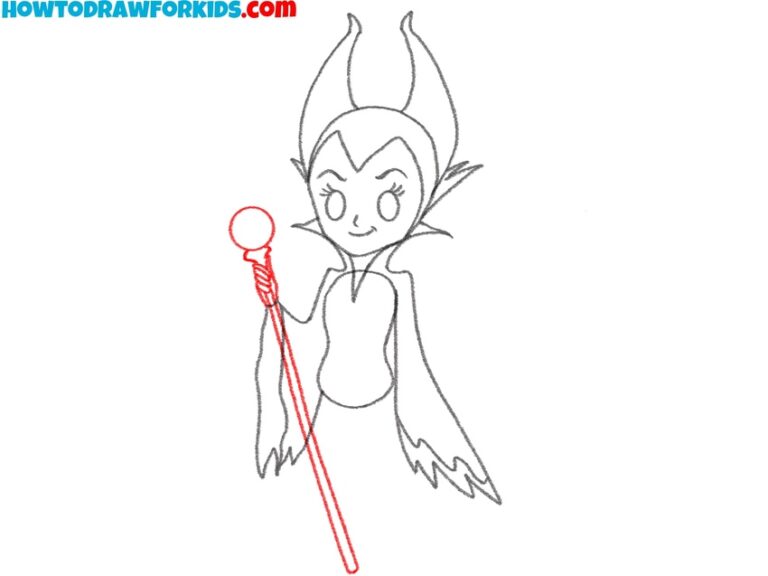 How to Draw Maleficent - Easy Drawing Tutorial For Kids
