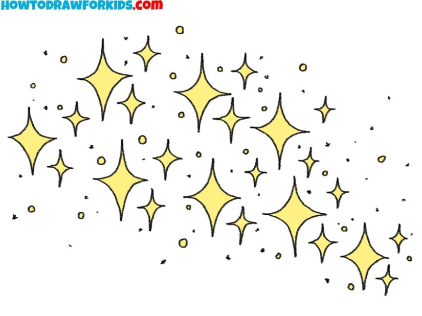 How to Draw Sparkles - Easy Drawing Tutorial For Kids