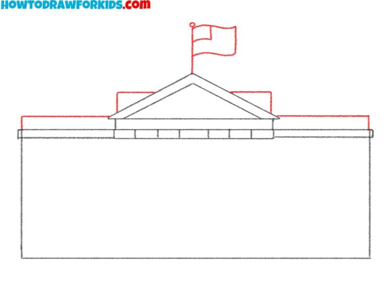 How to Draw the White House - Easy Drawing Tutorial For Kids