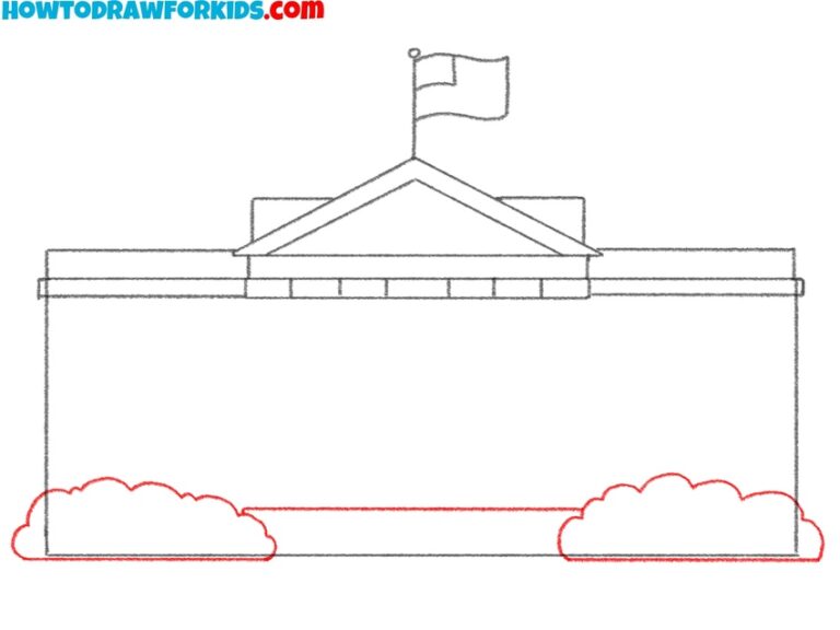 How to Draw the White House - Easy Drawing Tutorial For Kids