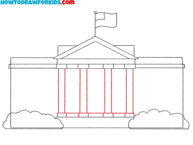 How to Draw the White House - Easy Drawing Tutorial For Kids