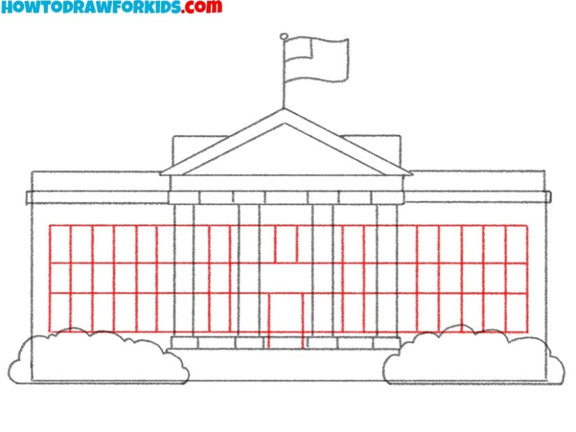 How to Draw the White House - Easy Drawing Tutorial For Kids