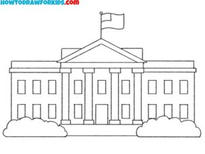 How to Draw the White House - Easy Drawing Tutorial For Kids