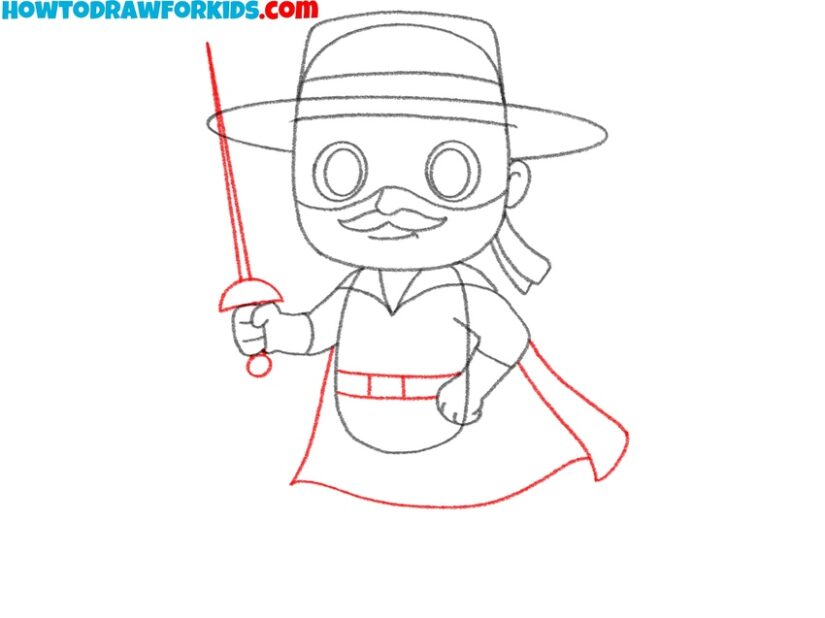 How to Draw Zorro - Easy Drawing Tutorial For Kids