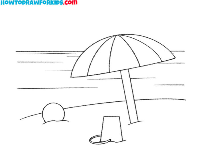 How to Draw a Beach - Easy Drawing Tutorial For Kids